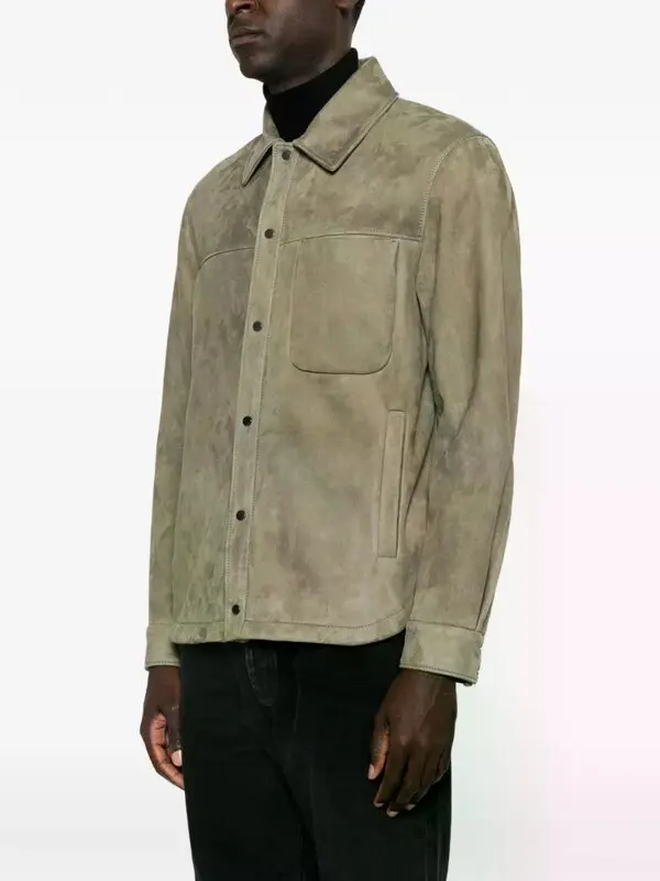 SALVATORE SANTORO Suede Press-stud Jacket