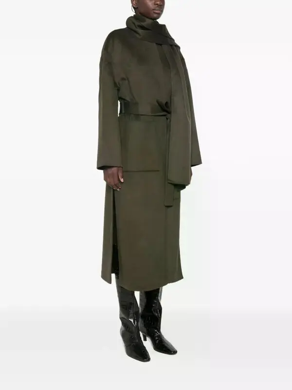 THE DYNAMIS STUDIO Scarf-detail Belted Coat