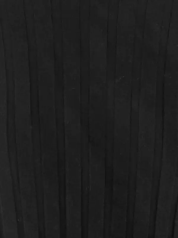 ALLUDE Ribbed Knit Roll Neck Sweater - Black