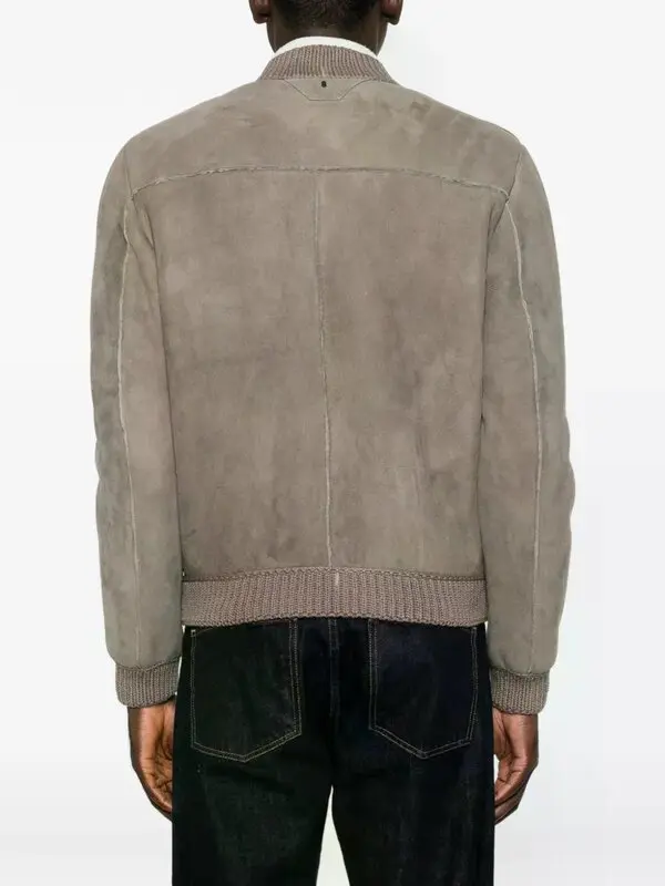 SALVATORE SANTORO Suede Bomber Jacket