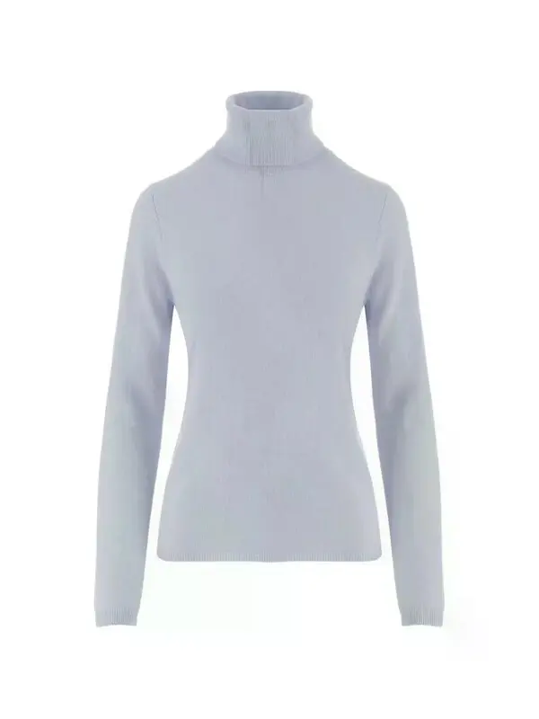 ALLUDE Ribbed-trim Turtleneck Sweater - Blue