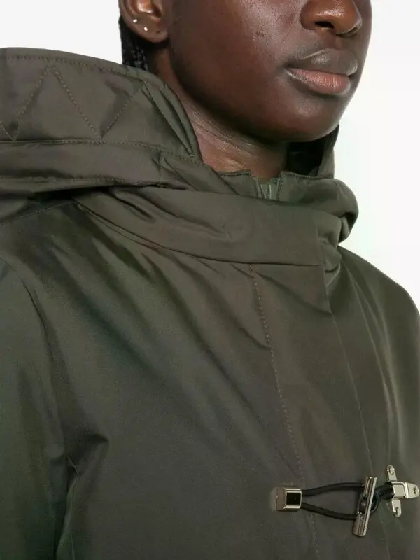 FAY Hooded Coat With Lobster-clasp Fastening
