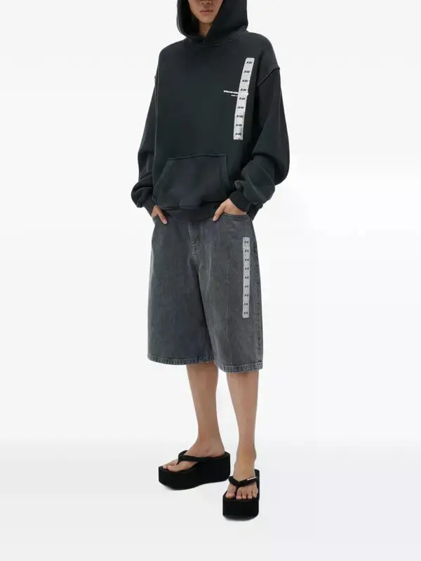 Alexander Wang Graphic Print Pouch Pocket Hoodie