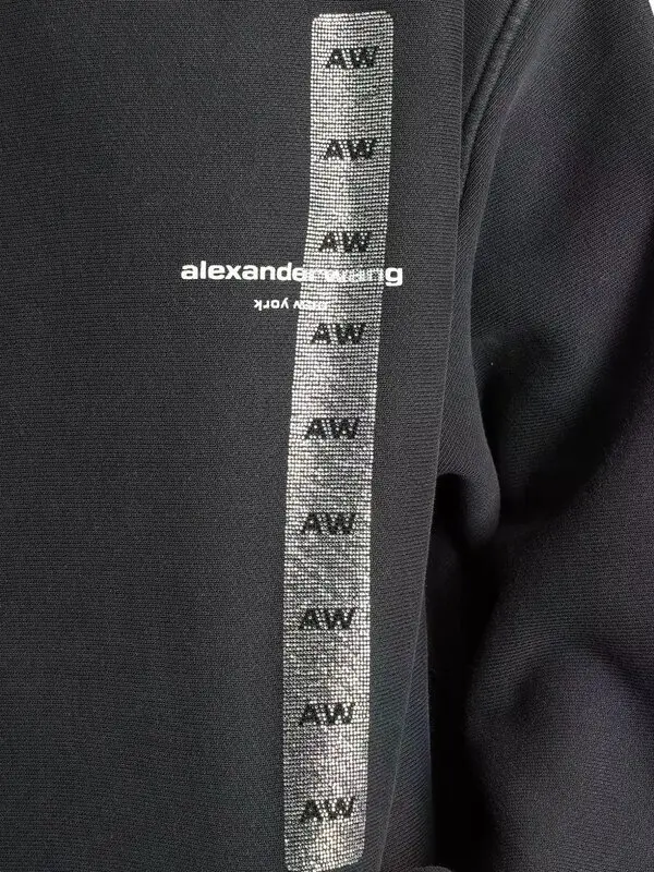 Alexander Wang Graphic Print Pouch Pocket Hoodie