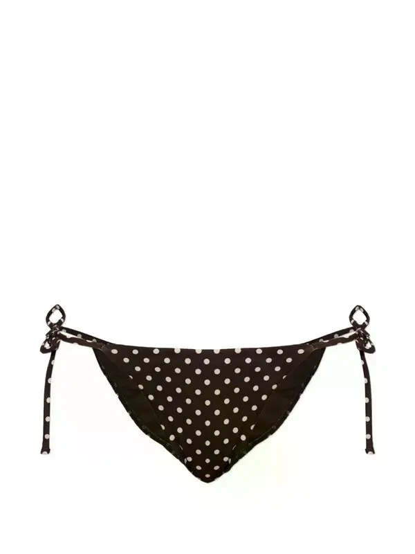 Matteau Polka-dot Side-tie Bikini Bottoms - Brown