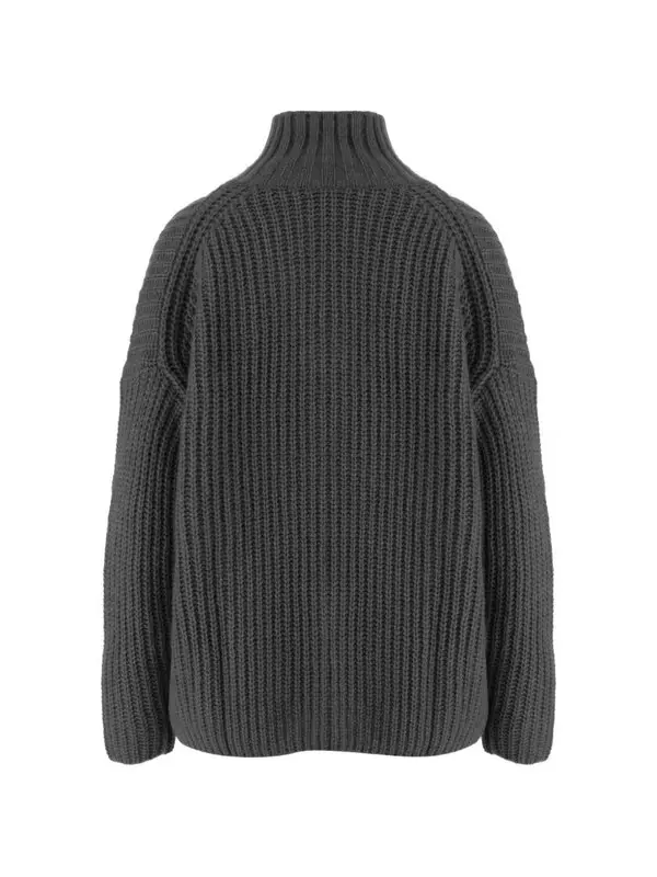 ALLUDE Ribbed Knit Turtleneck Sweater