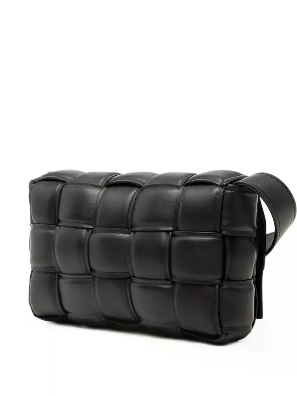Bottega Veneta Small Nappa Intrecciato Padded Cassette Crossbody Bag - Black