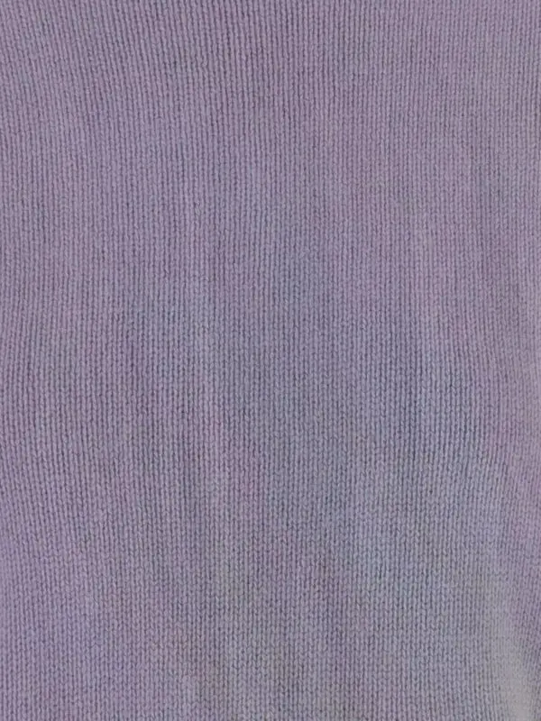 ALLUDE Crew Neck Long-sleeve Sweater - Purple