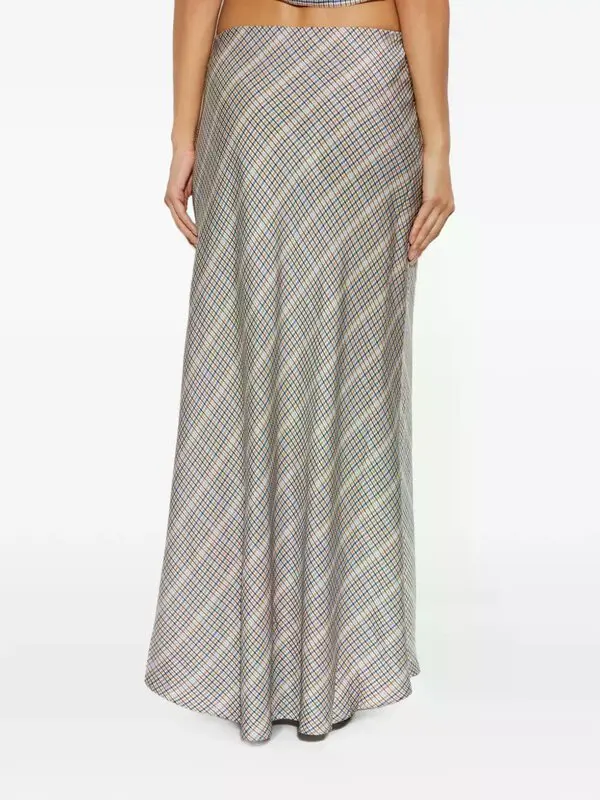 Munthe Bardot Checked Maxi Skirt