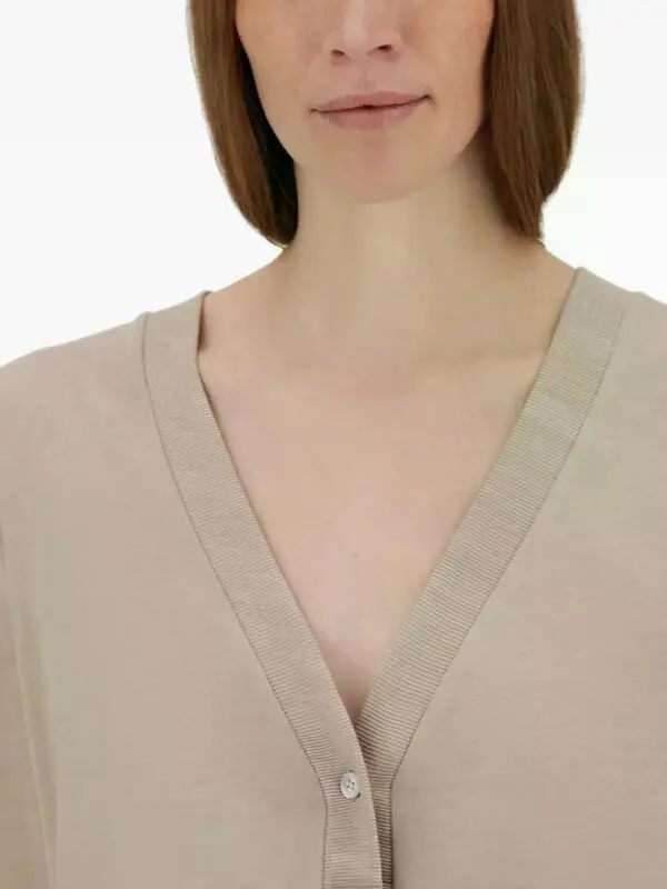 Herno Ribbed-knit V-neck Cardigan