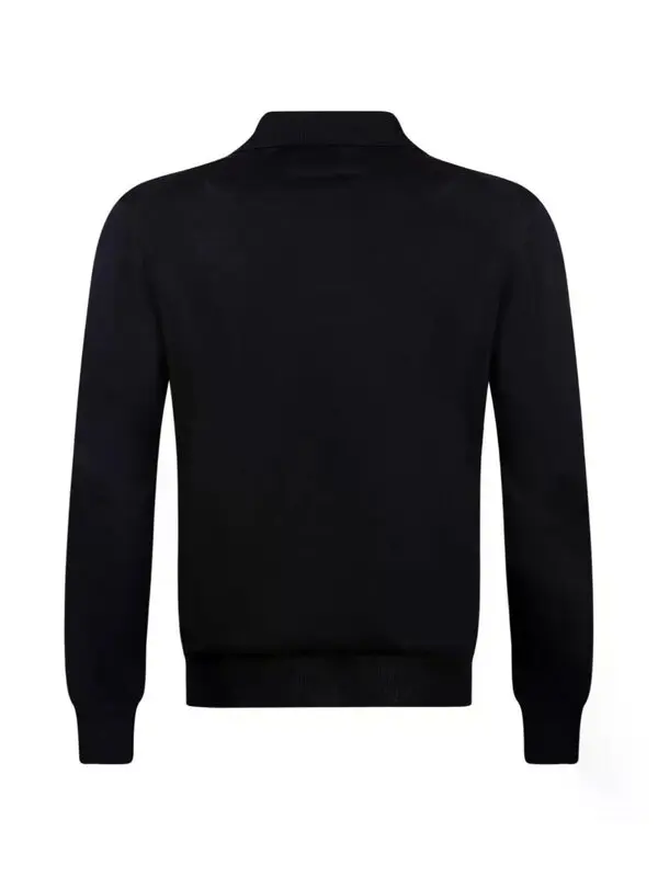 GRAN SASSO Long Sleeve Polo Collar Fine Knit Sweater