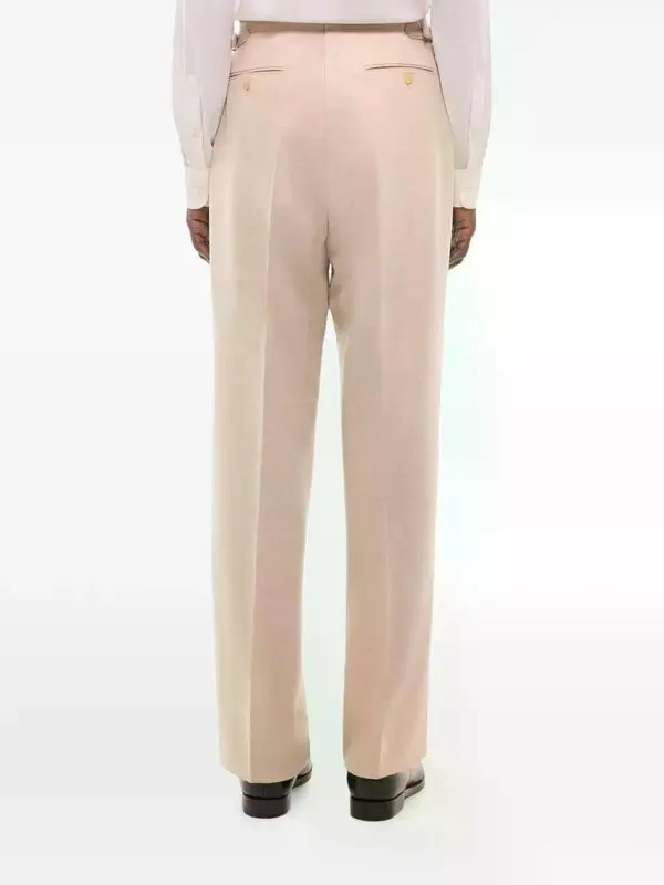 FURSAC Pleated Wide-leg Trousers With Side Buckle Adjusters