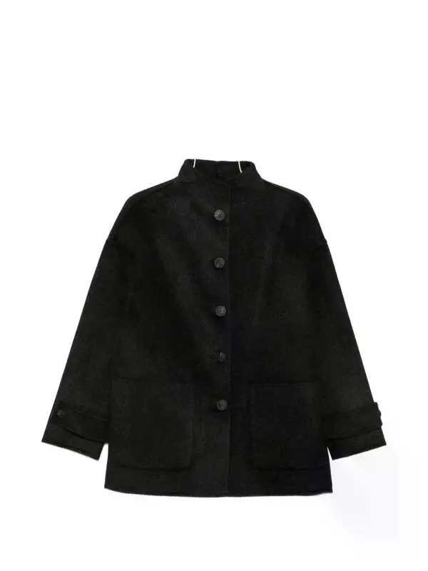 THE DYNAMIS STUDIO High-neck Patch-pocket Coat