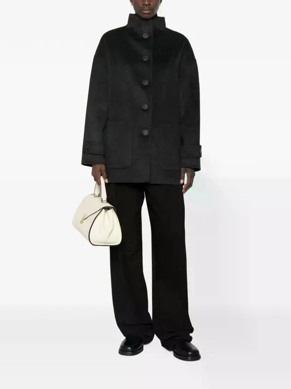 THE DYNAMIS STUDIO High-neck Patch-pocket Coat