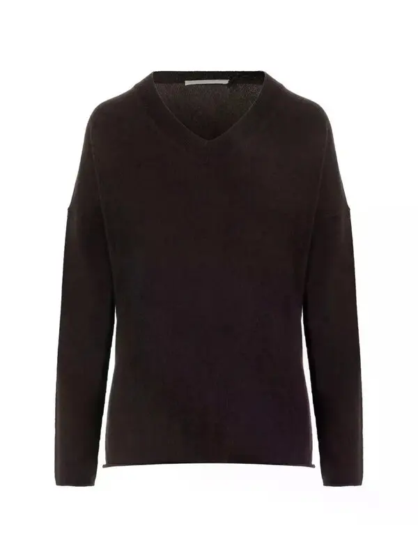 ALLUDE V-neck Long Sleeve Sweater