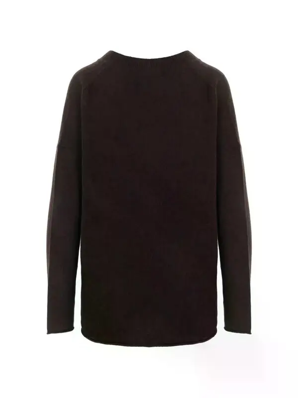 ALLUDE V-neck Long Sleeve Sweater