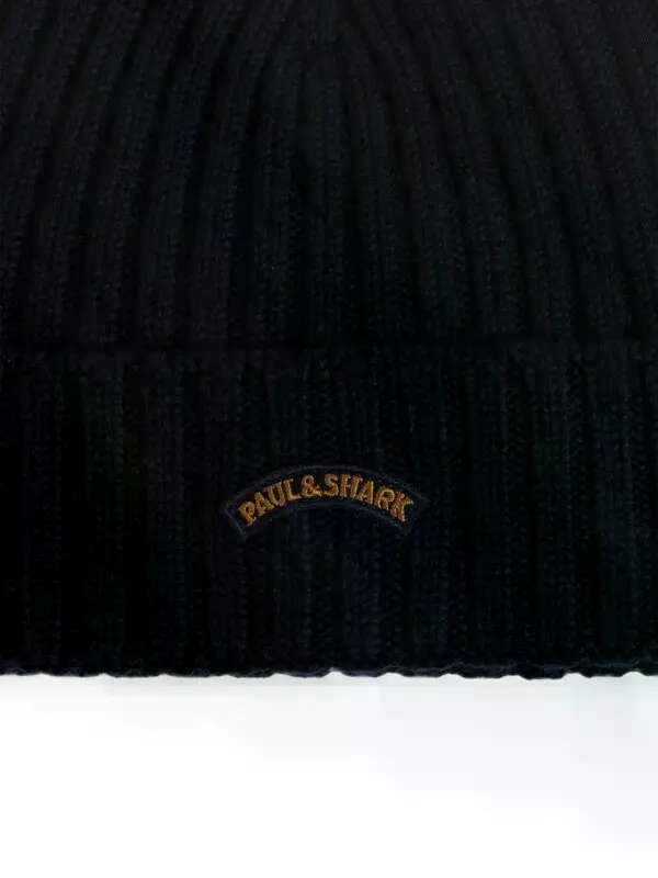 Paul & Shark Ribbed-knit Beanie Hat
