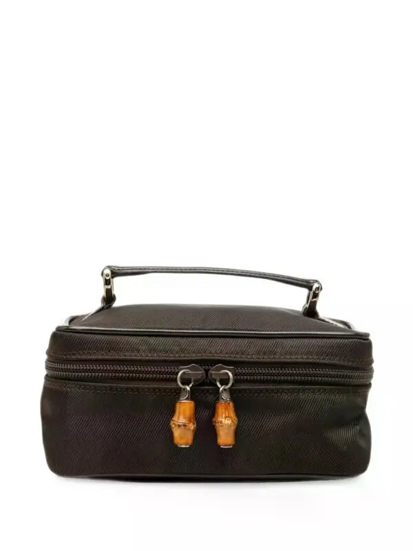 Gucci 20th Century Nylon Bamboo Vanity Bag