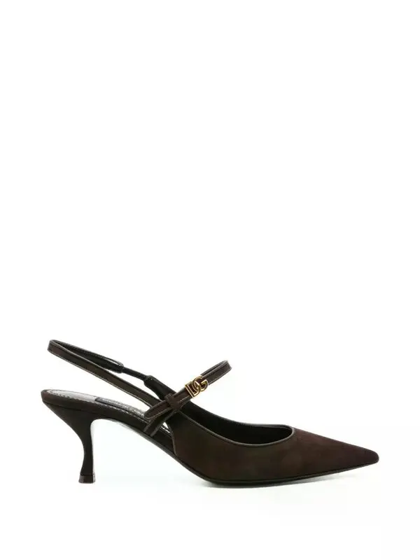 Dolce & Gabbana Suede Slingback Pumps - Brown