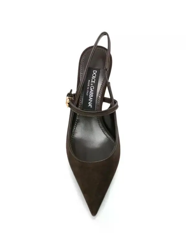 Dolce & Gabbana Suede Slingback Pumps - Brown