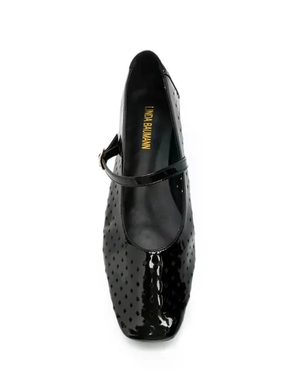 LINDA BAUMANN Perforated Mary Jane Flats