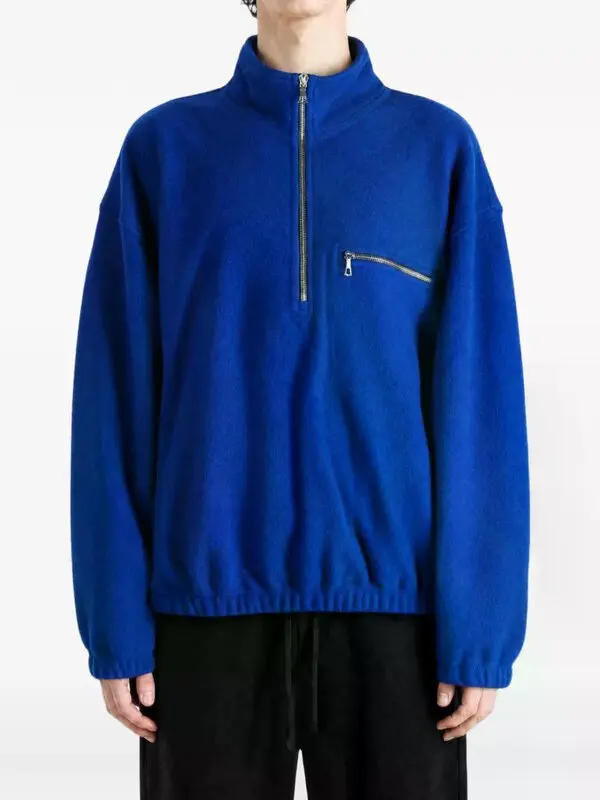 RIER Zip-up Fleece Sweatshirt - Blue