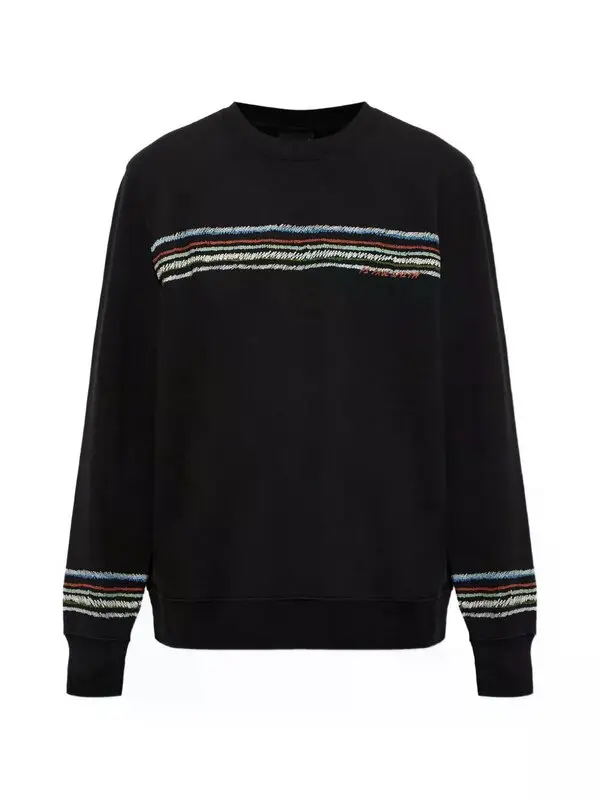 Paul Smith Embroidered Logo-stripe Sweater - Black