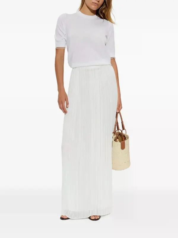 Fabiana Filippi Pleated Maxi Skirt - White