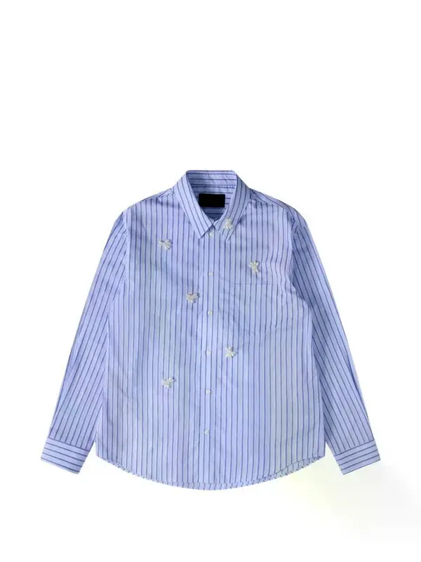 Simone Rocha Pearl-embellished Striped Shirt