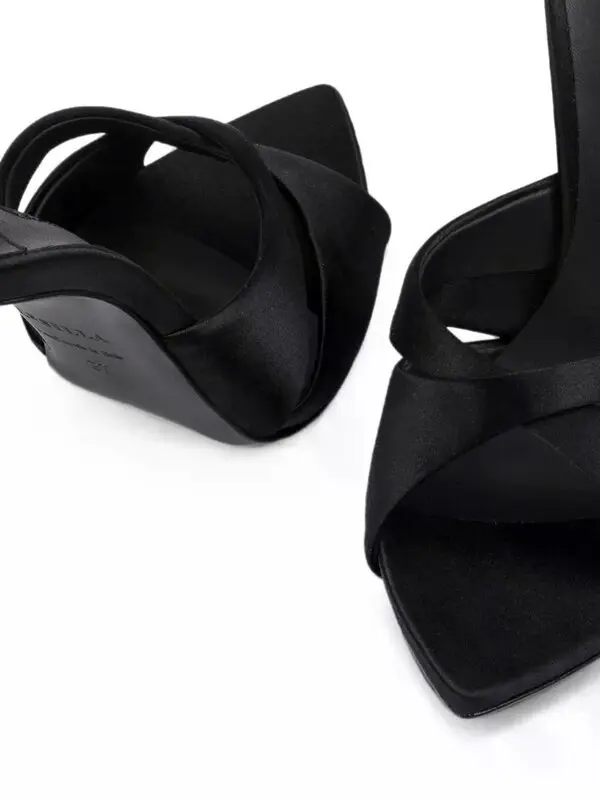 LE SILLA Shirley Twist-detail Stiletto Sandals - Black
