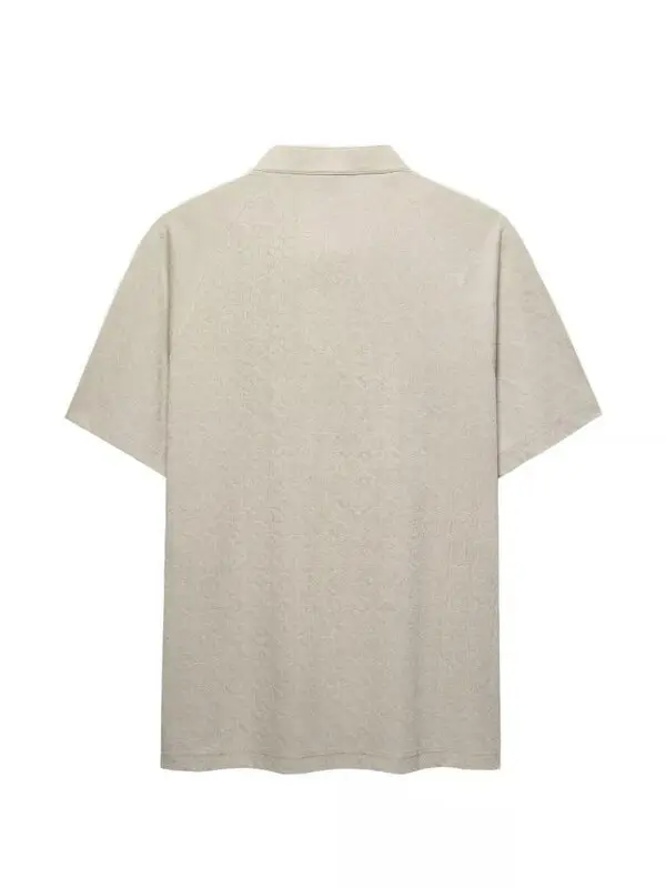 Shanghai Tang Coin Mandarin-collar Polo Shirt - Neutrals