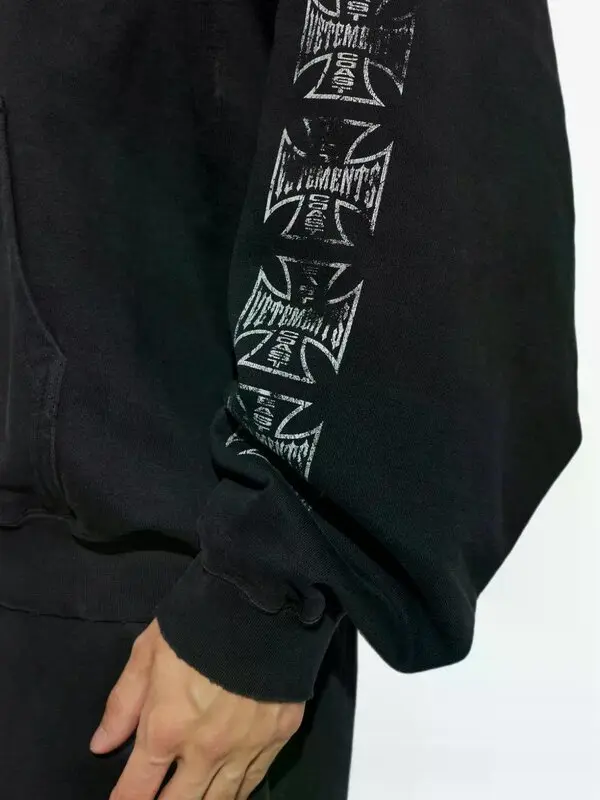 Vetements Logo-print Zip-up Hoodie