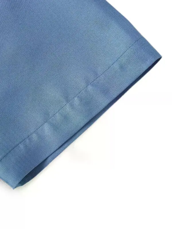 Shanghai Tang Herringbone-pattern Short-sleeved Polo Shirt