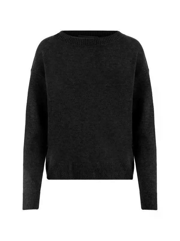 ALLUDE Crew Neck Long Sleeve Sweater