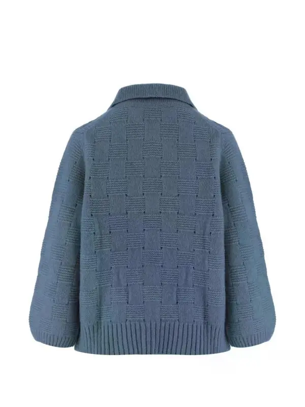 ALLUDE Basket-weave Knitted Cardigan