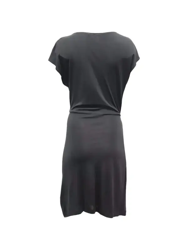 Diane Von Furstenberg Side-tie Draped Dress - Black