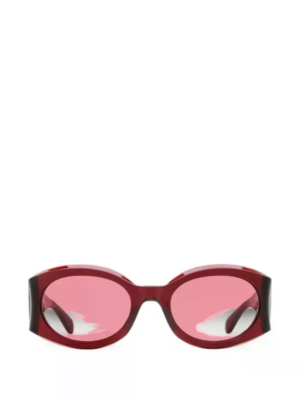 FERRAGAMO Oval Frame Sunglasses