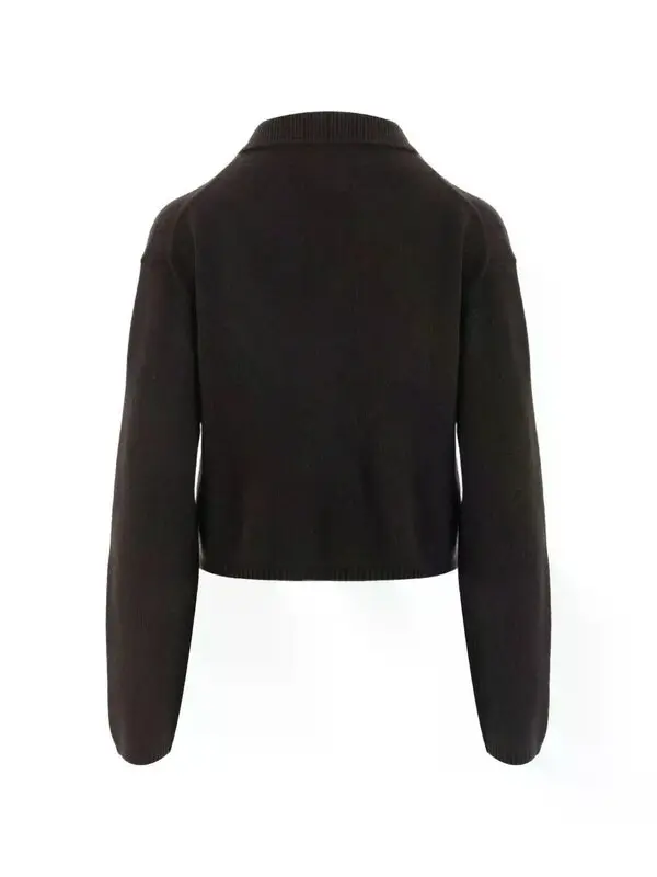 ALLUDE Zip-up Patch-pocket Cardigan