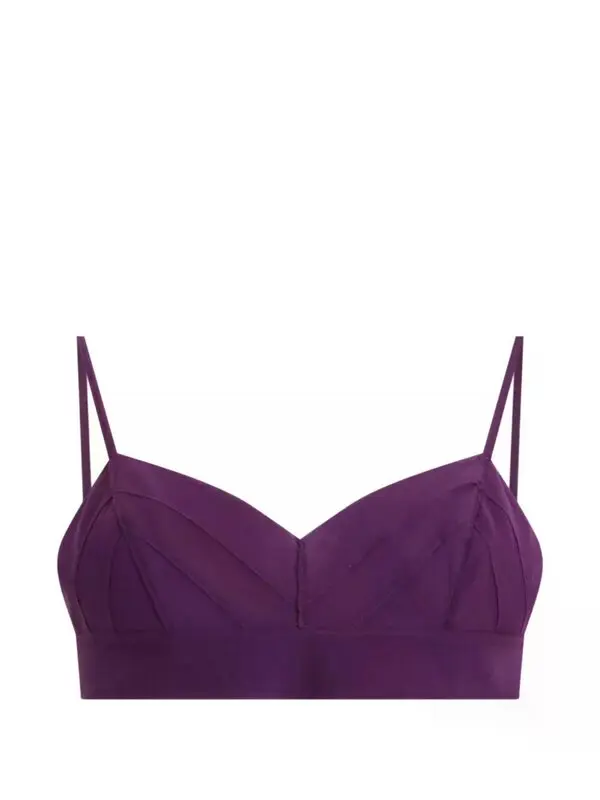 Philosophy Di Lorenzo Serafini Cropped Top With Seam Detail - Purple