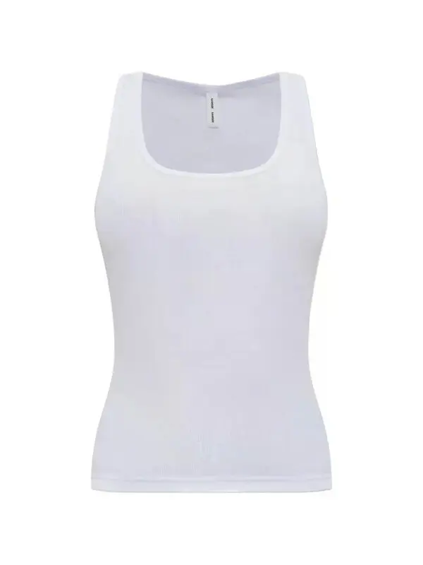 SAMSOE SAMSOE Ribbed Racerback Tank Top - White