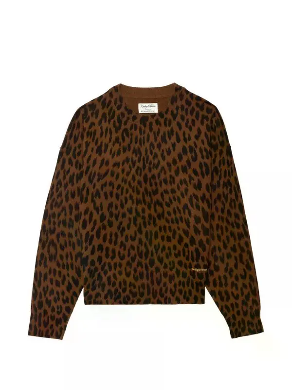 Zadig&Voltaire Soulo Lc Leopard Print Crew Neck Sweater - Brown
