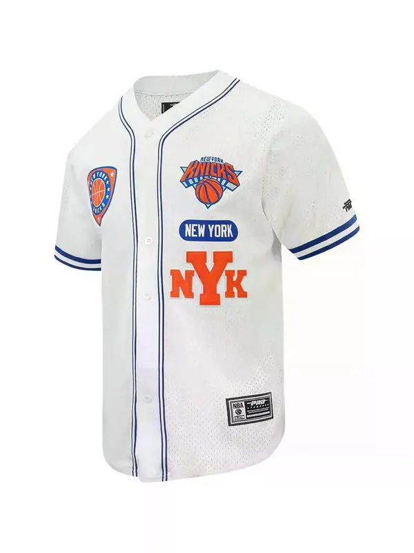 STADIUM GOODS New York Knicks Mesh V-neck Baseball Shirt