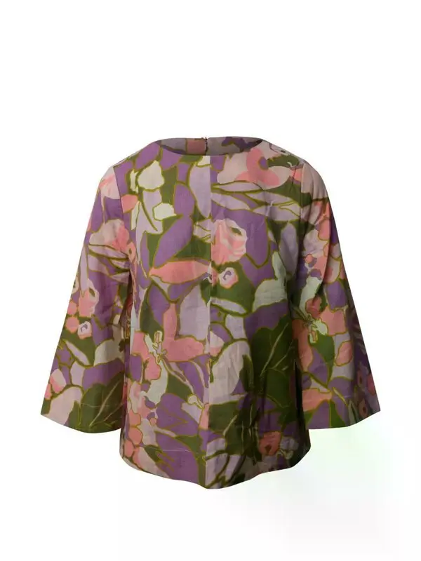 Zimmermann Floral Print Three-quarter Sleeve Blouse