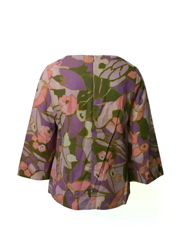 Zimmermann Floral Print Three-quarter Sleeve Blouse