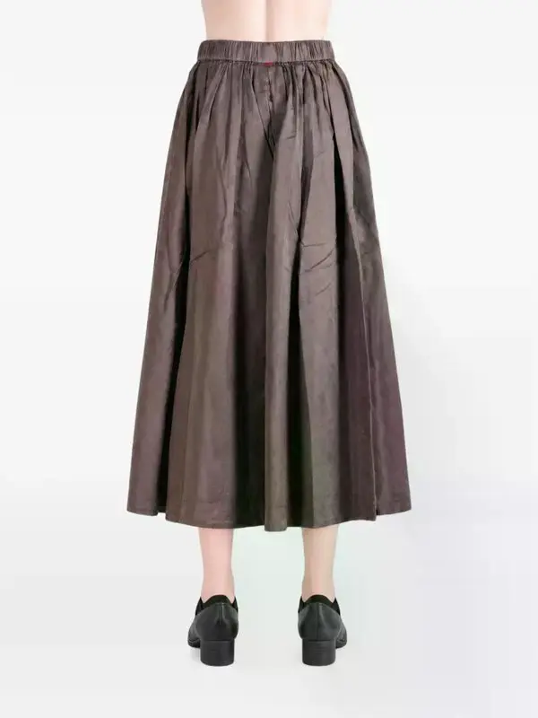 CASEY CASEY A-line Gathered Elasticated-waist Midi Skirt
