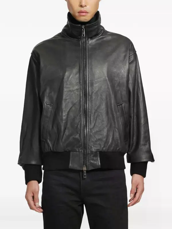GIORGIO BRATO High-neck Leather Jacket
