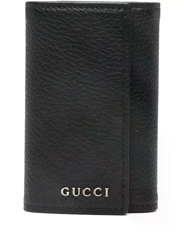 Gucci Logo-embellished Leather Keyholder - Black
