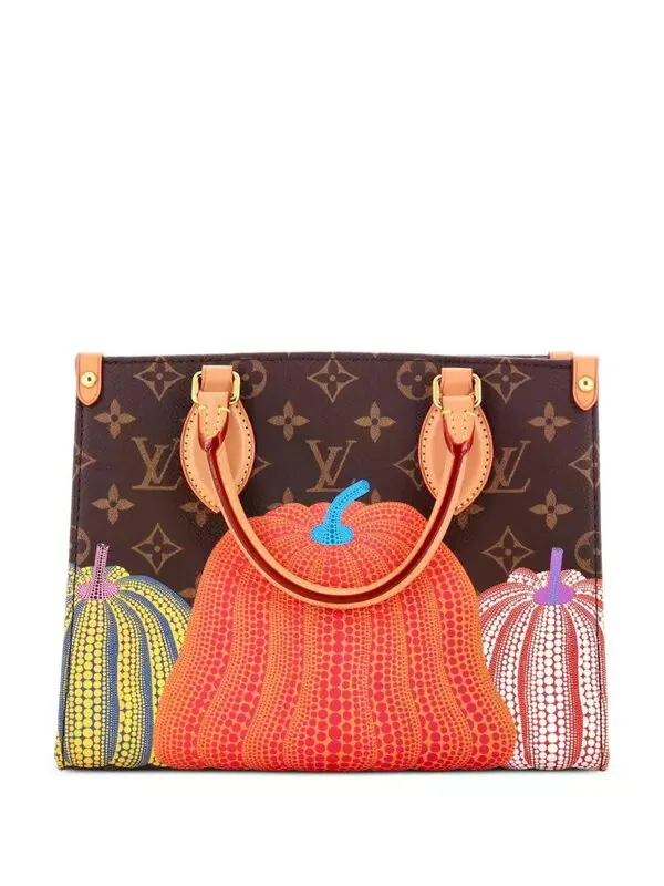 LOUIS VUITTON Onthego Yayoi Kusama Pumpkins Monogram Canvas Pm Tote Bag - Multicolour