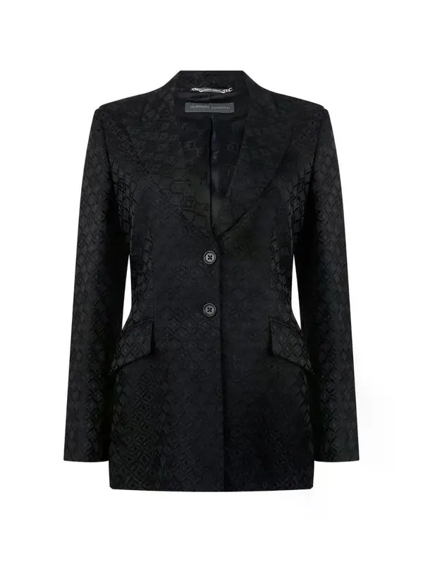 Alberta Ferretti Jacquard Pattern Lapel Collar Blazer