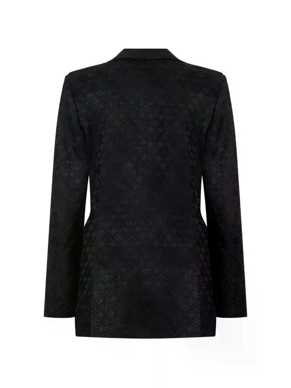 Alberta Ferretti Jacquard Pattern Lapel Collar Blazer